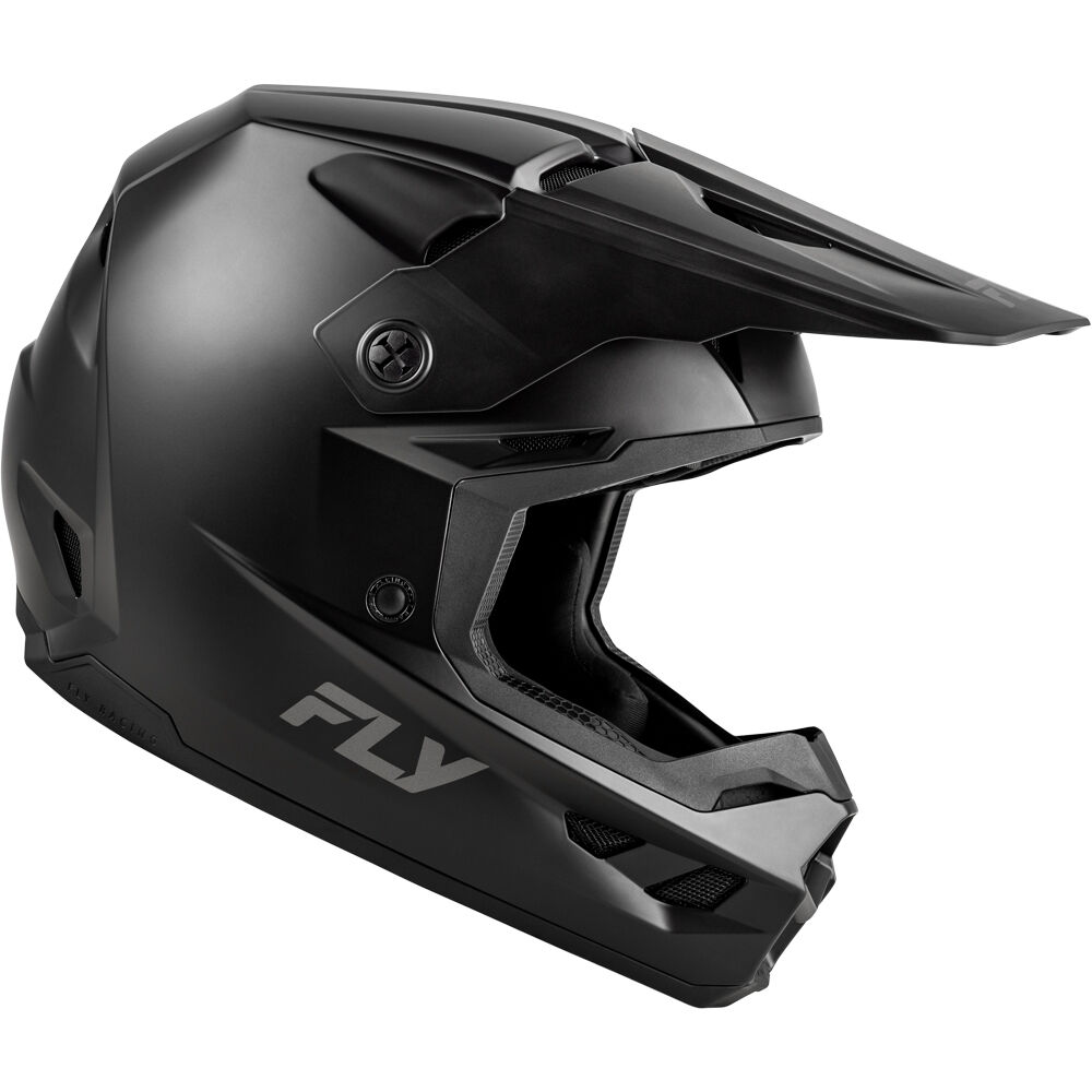 Fly Racing Helmet 2026 Kinetic Solid Matte Black Kids