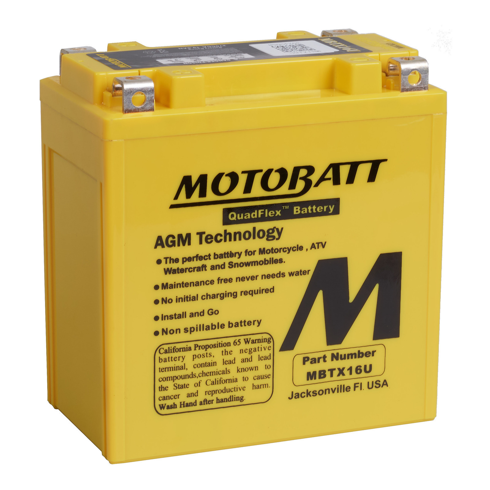 Motobatt AGM Battery for Triumph Tiger 800XCX (from VIN 855532) 2018