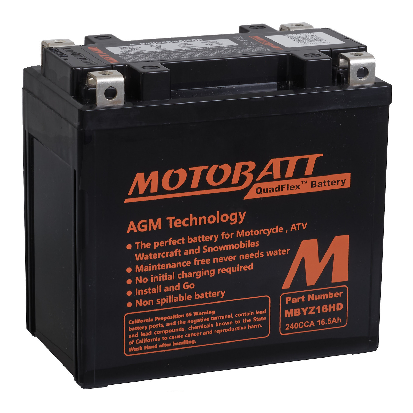 Motobatt Heavy Duty AGM Battery for BMW R1250GS 2019-2021